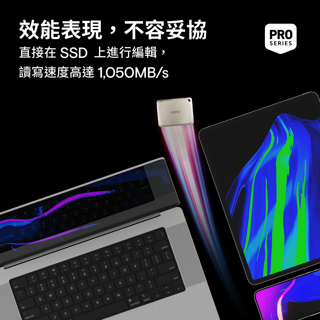 Crucial X9 Pro for Mac 4TB Portable SSD | CT4000X9PROMACSSD9B | Crucial TW